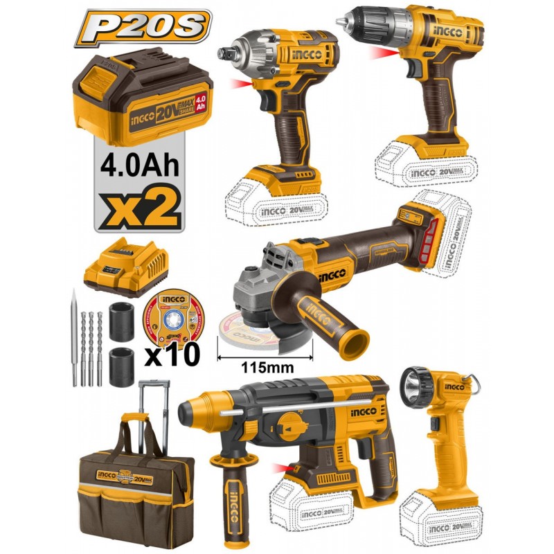 Set scule electrice cu acumulator INGCO CKLI2019 Cumpără cu livrare în ...