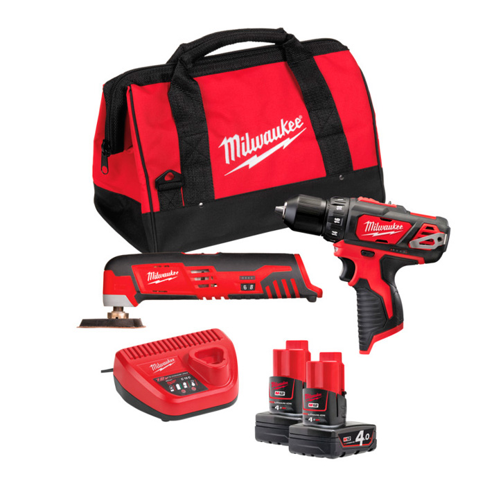 Set scule electrice cu acumulator Milwaukee M12 BPP2D-402B Cumpără cu ...